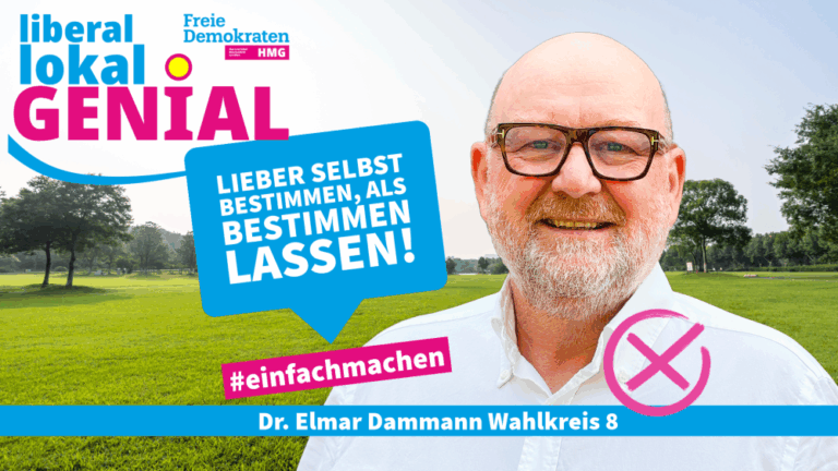 FDP Ratskandidat Wahlbezirk 8 Harsewinkel: Dr. Elmar Dammann stellt sich vor - Mein Spöggsken Markt